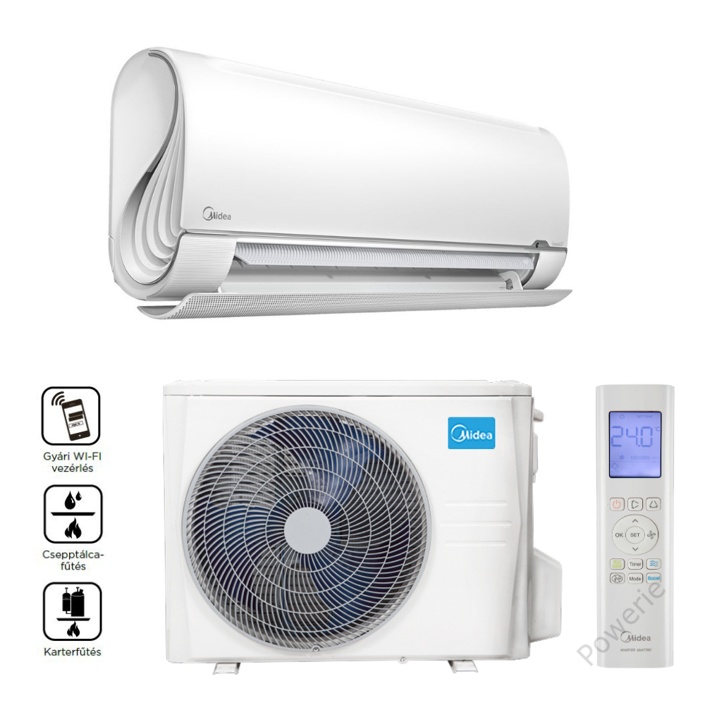 MIDEA BREEZELESS split klíma szett - 3,5 kW, Wi-Fi - MSF2-12-SP